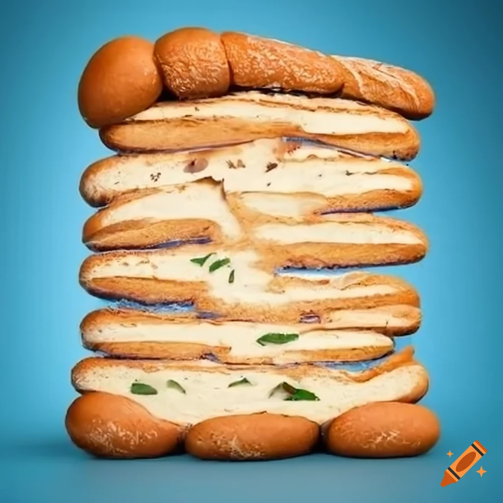 Creative billboard made of bread