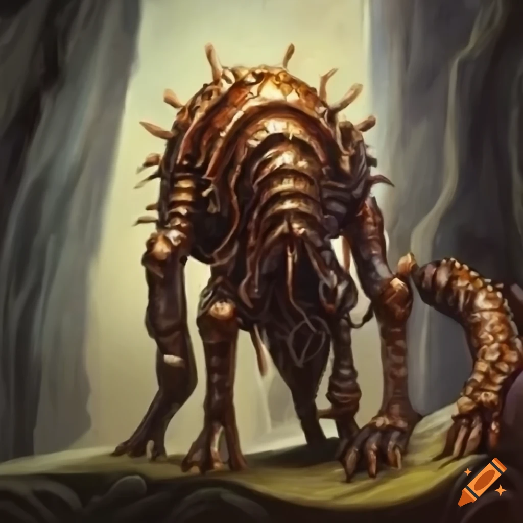 Mtg style cambrian crustacean therapod fantasy animal art on Craiyon