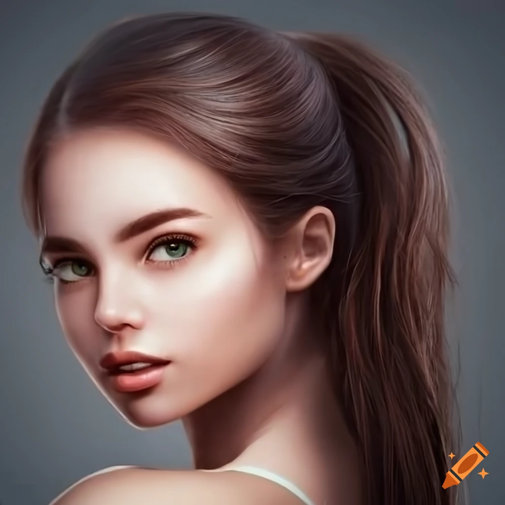 Portrait of a beautiful woman with a slight smile on Craiyon