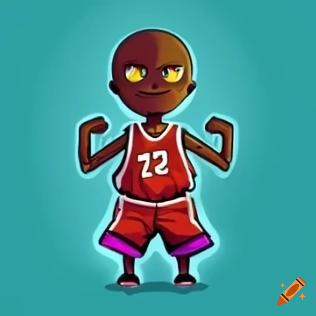 Image of a playful monster playing basketball on Craiyon