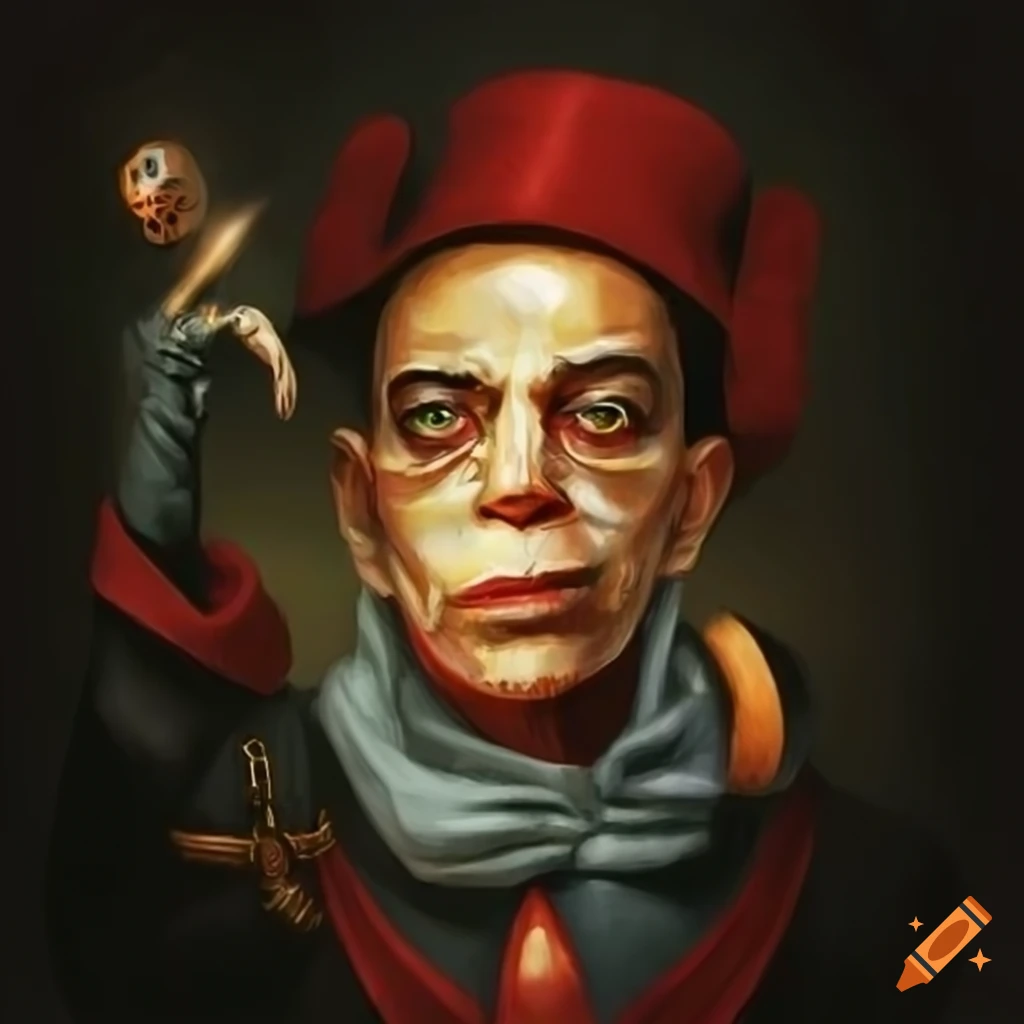 Dark fantasy illustration of a wizard