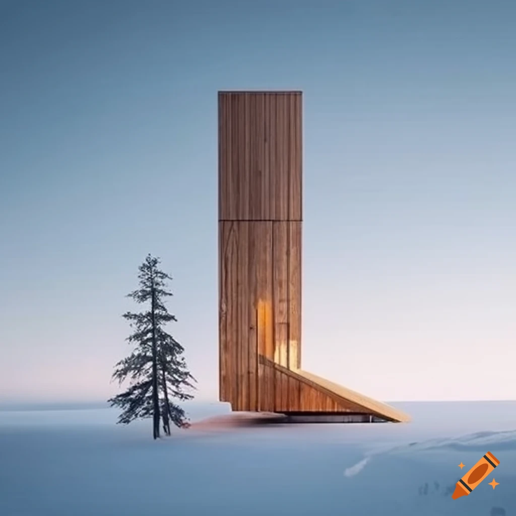Nordic minimalism tower cabin architecture on Craiyon