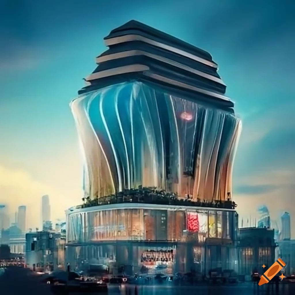 Interior of a shopping mall on Craiyon