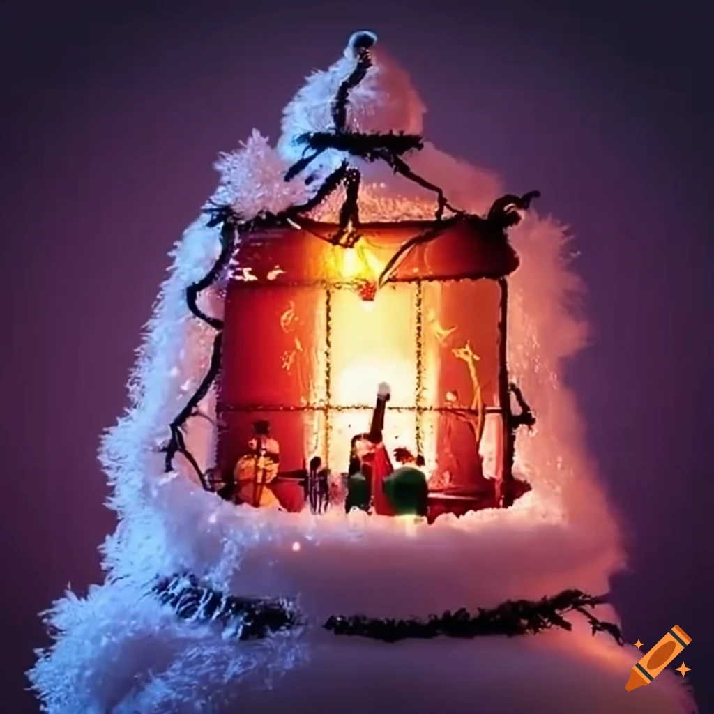 Magical lamp excited for Christmas on Craiyon