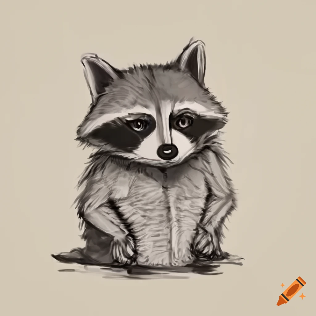 Devious raccoon on Craiyon