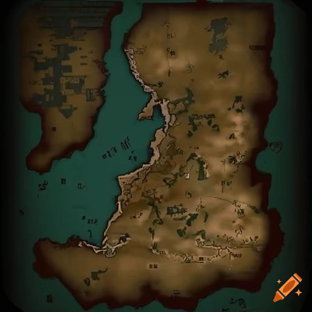 Map for military strategy game on Craiyon