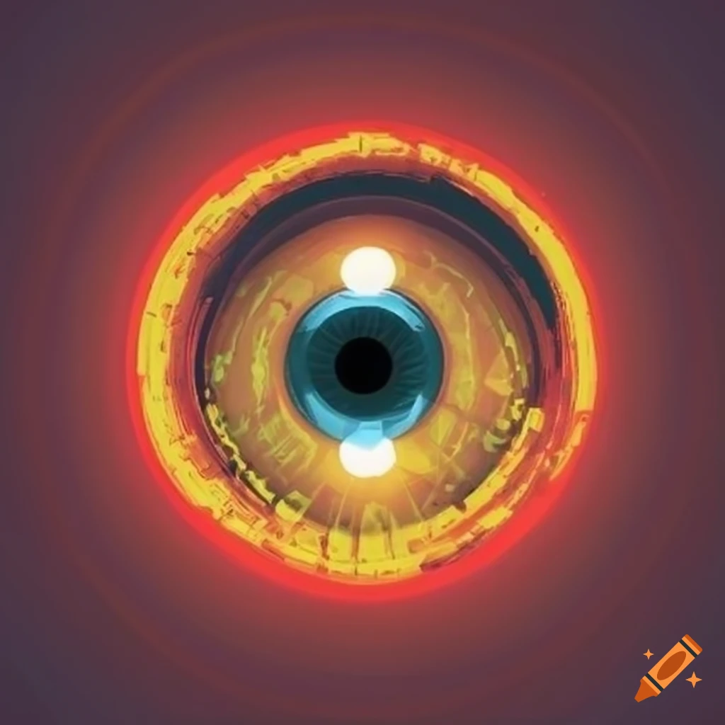 Stylized futuristic eye artwork