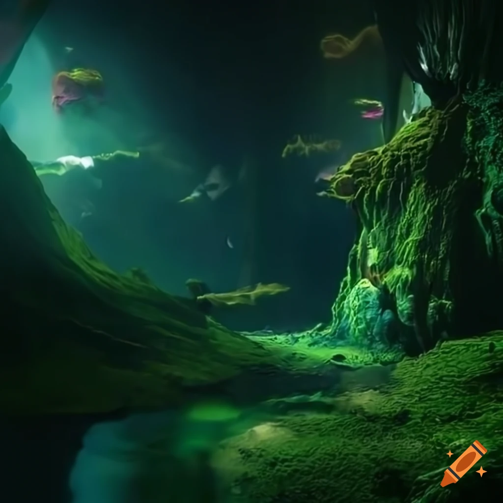 8k image of a lush alien world