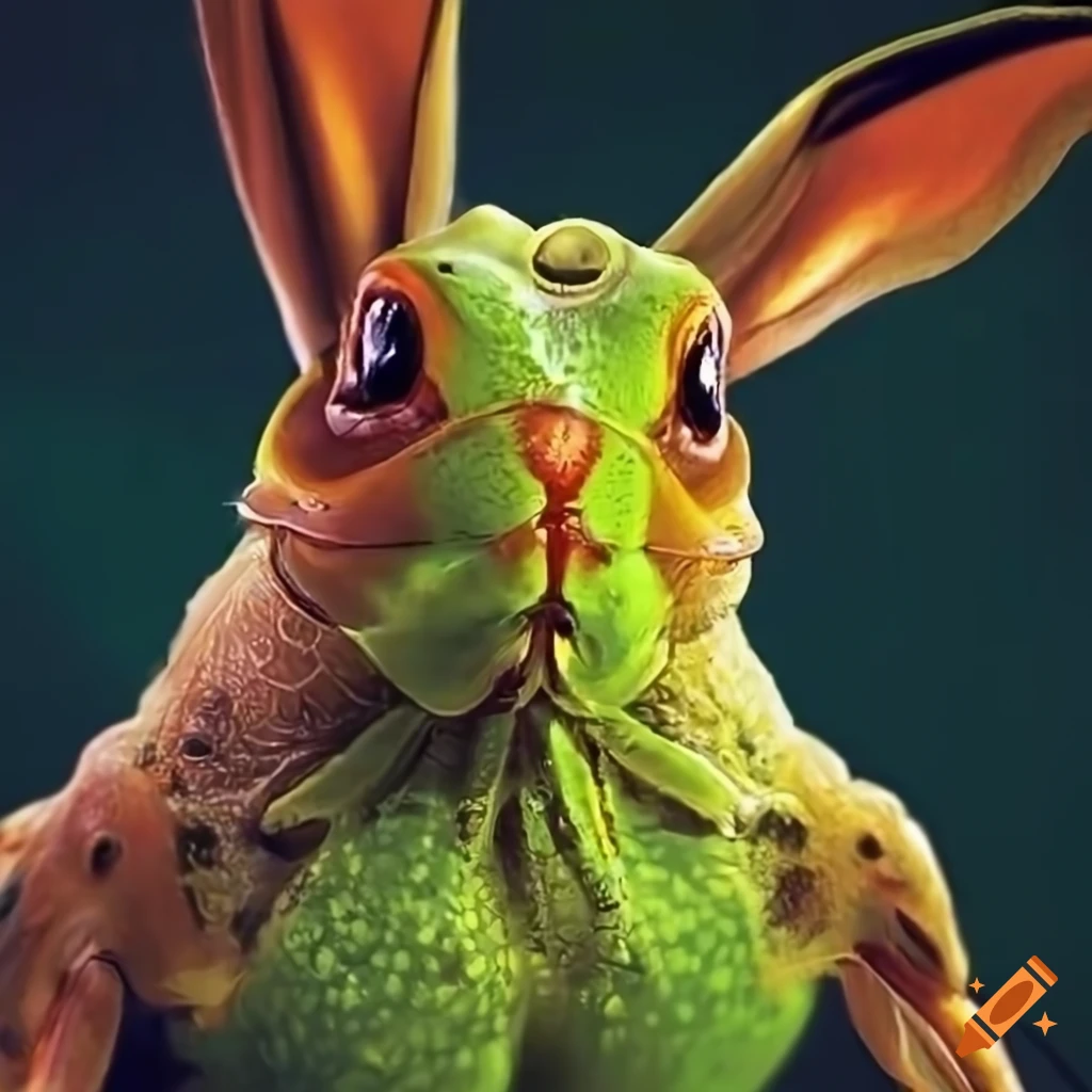 Hybrid creature of froghopper, grasshopper, jackrabbit, frog and John ...