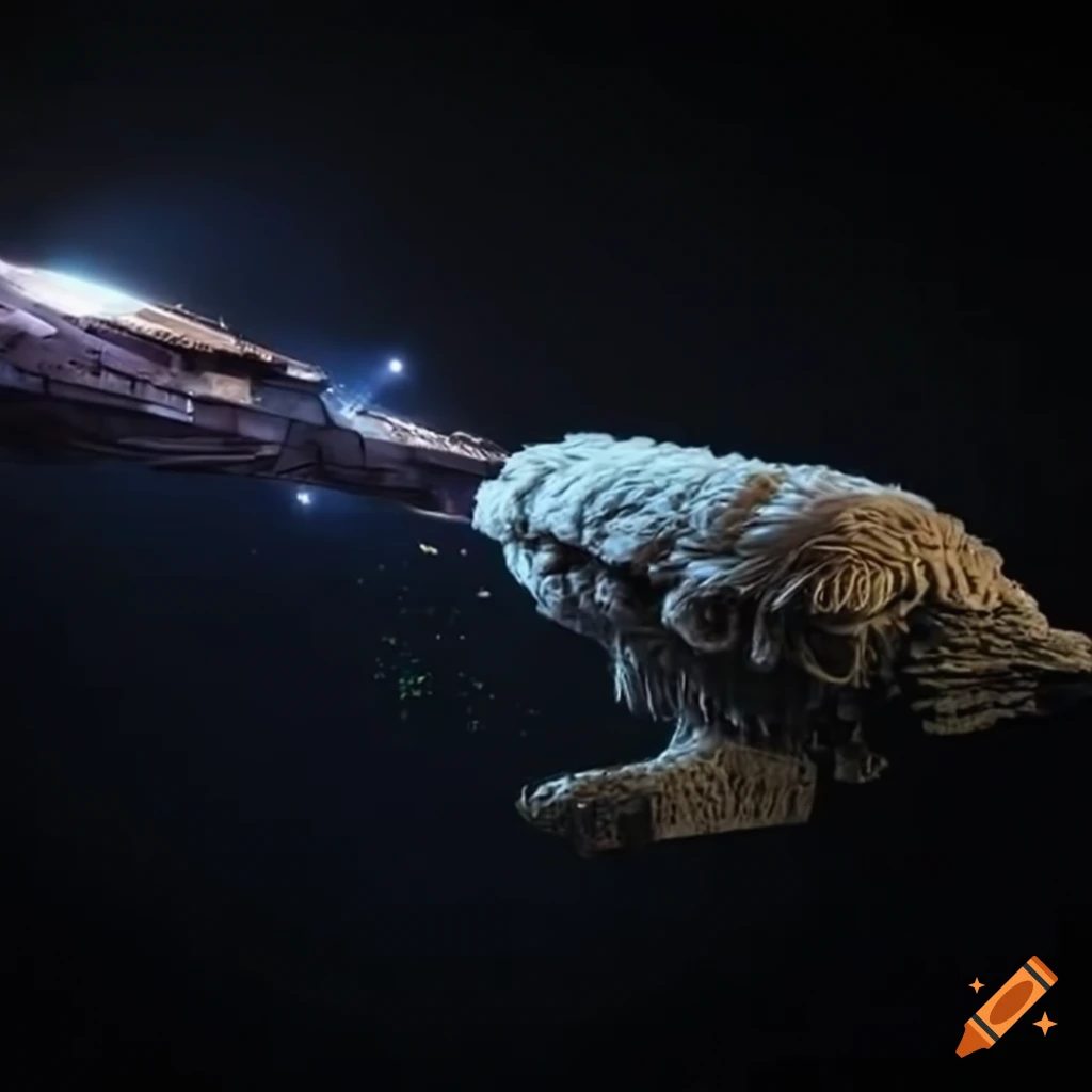 Sheep-shaped spaceship in an armada