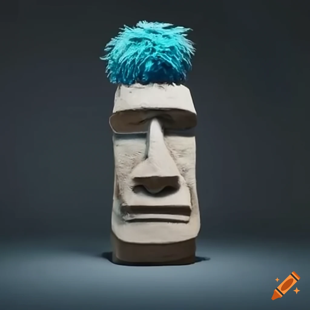 Moai statue on Craiyon