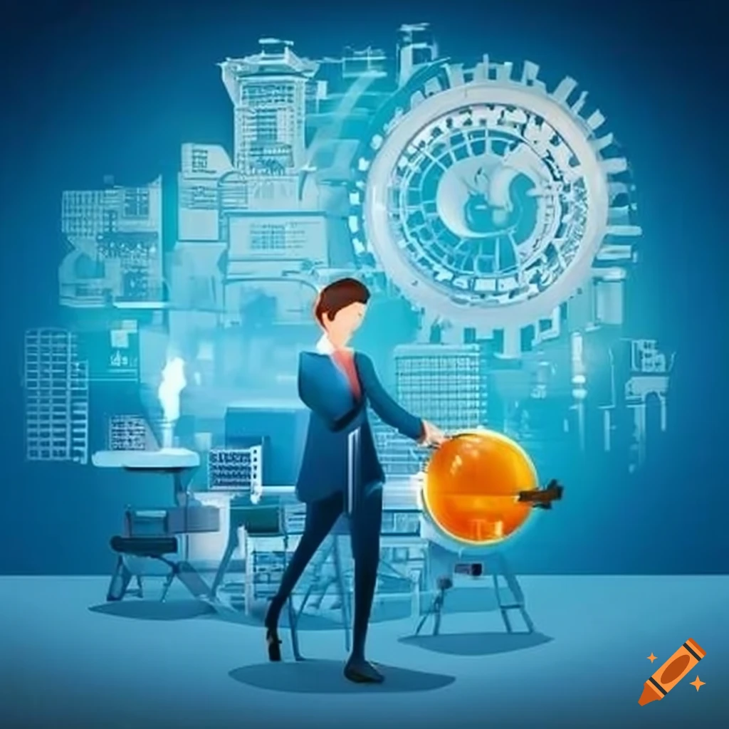 Image of engineering students starting a business on Craiyon