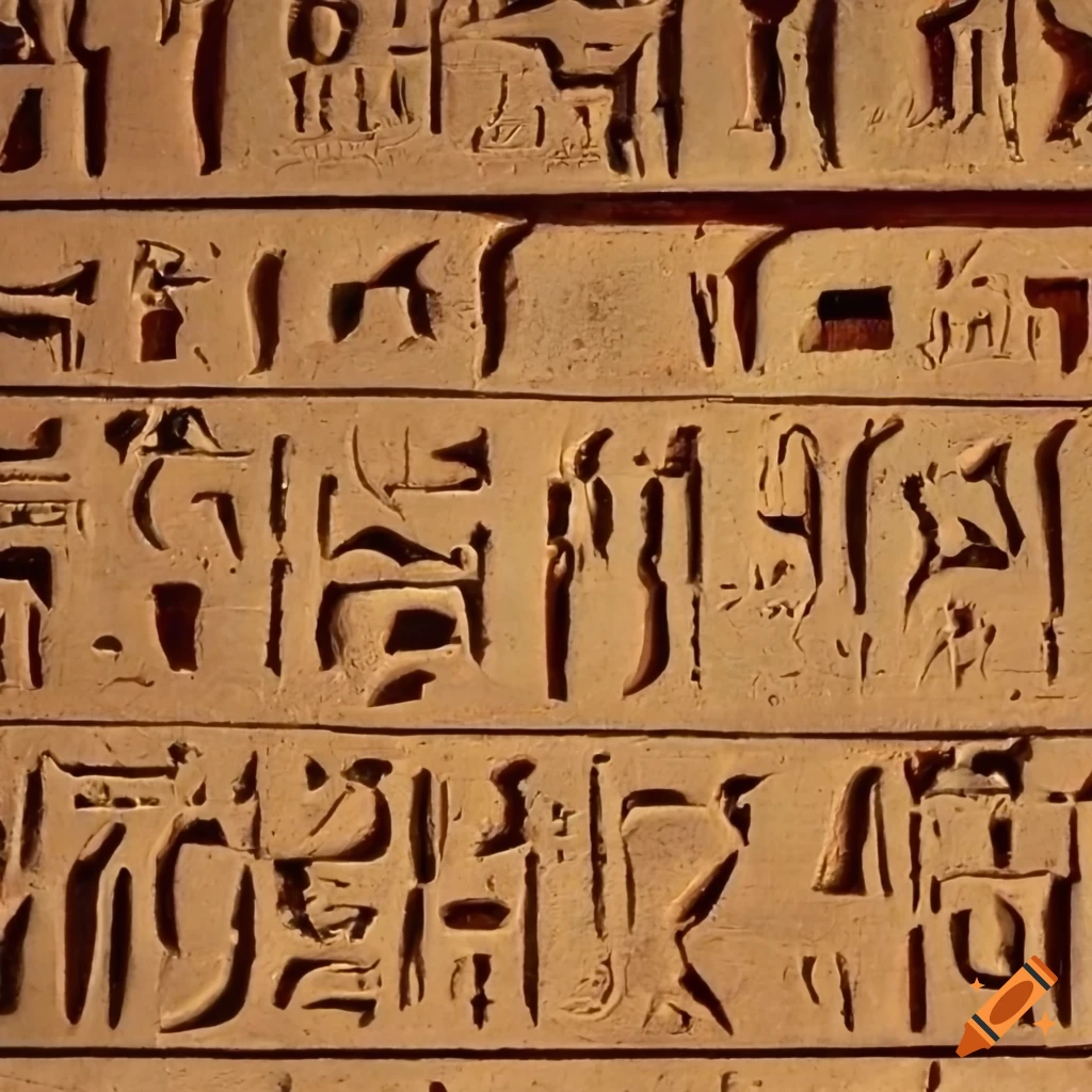 Egyptian hieroglyphs inscription