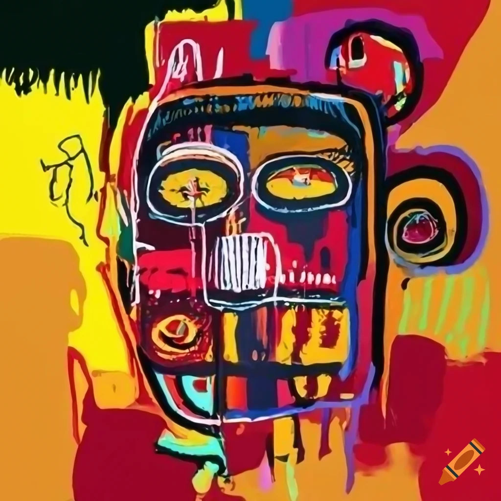 Jean-michel basquiat style christmas illustration