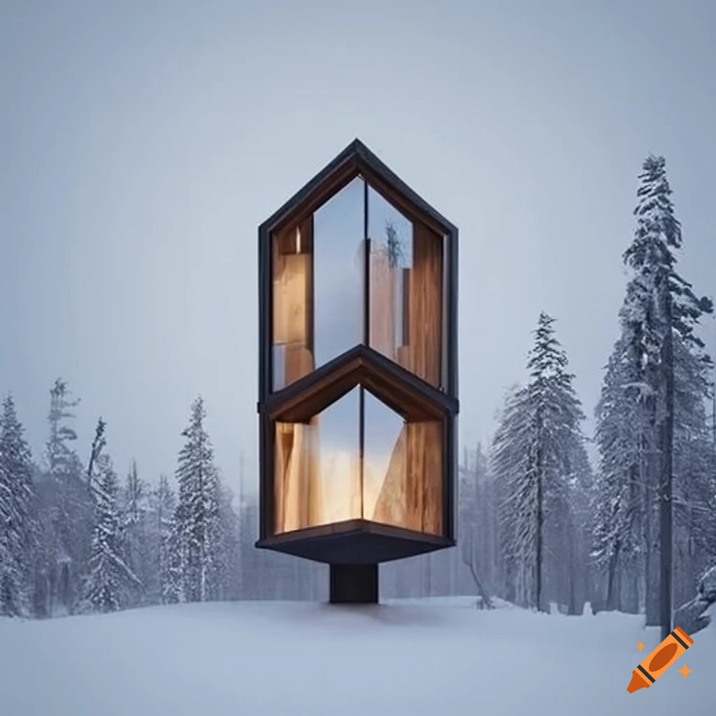 Minimalist tower cabin architecture design on Craiyon