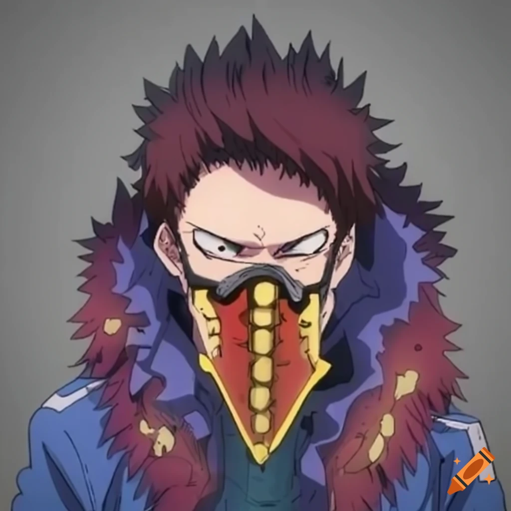 Dabi from my hero academia in a side profile with head leaned back on ...