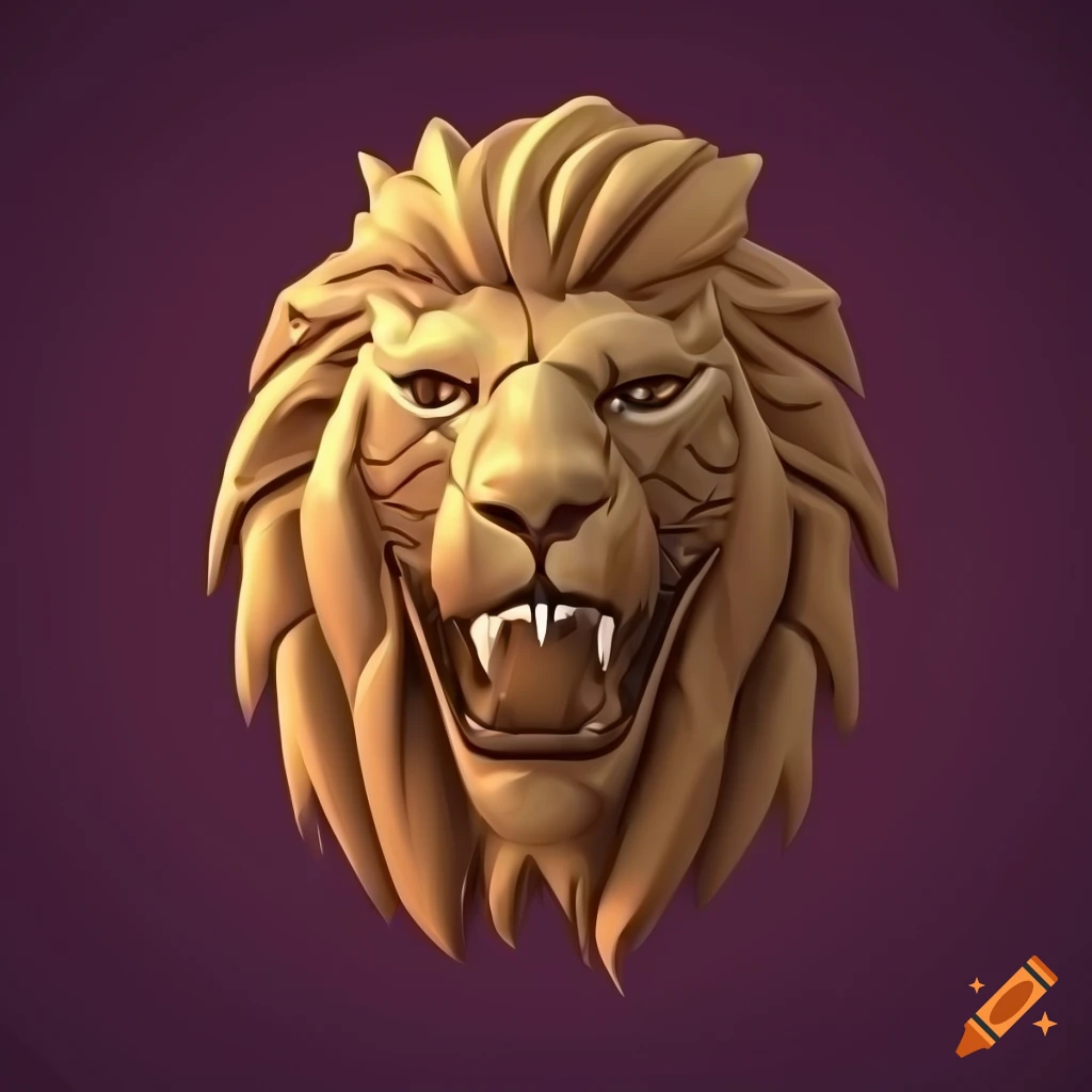 Medieval lion crest, art nouveau style on Craiyon