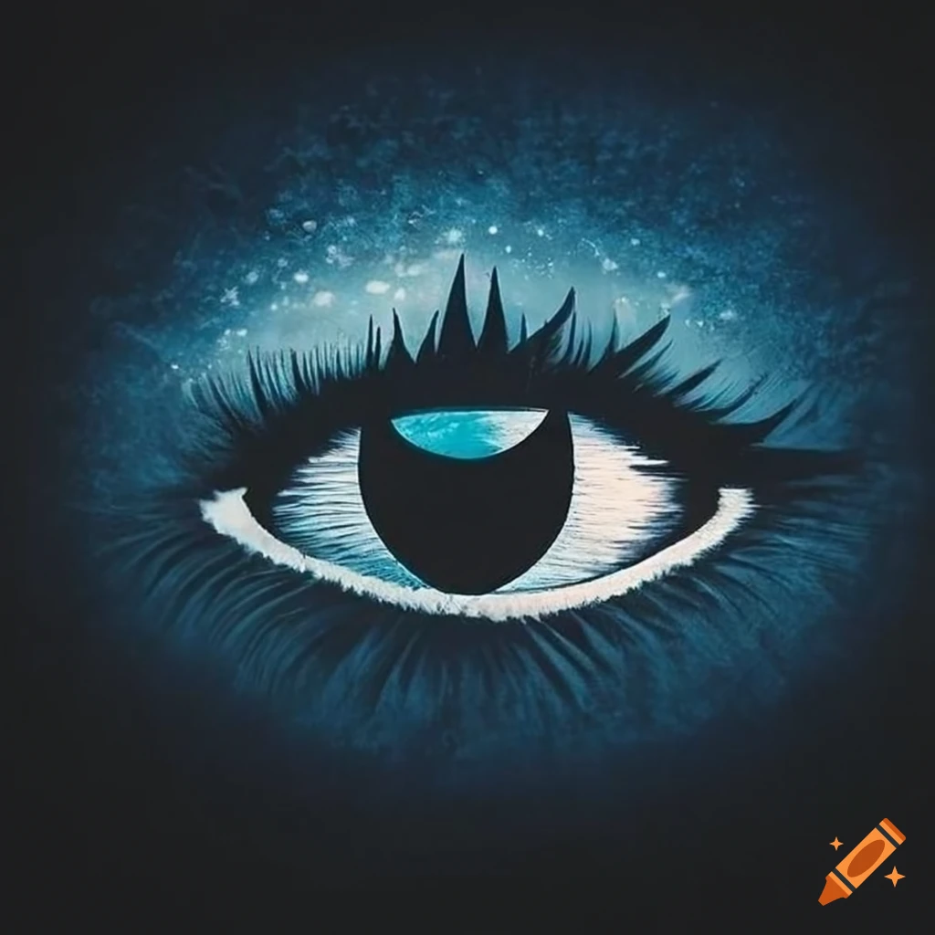 Professional blue eye logo with hypnotizing black and white parts on ...