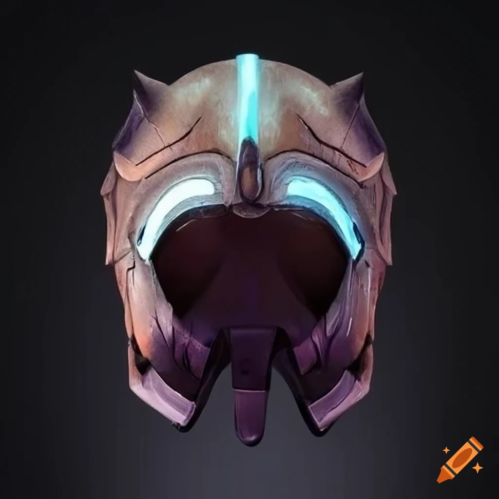 Futuristic helmet with owl theme