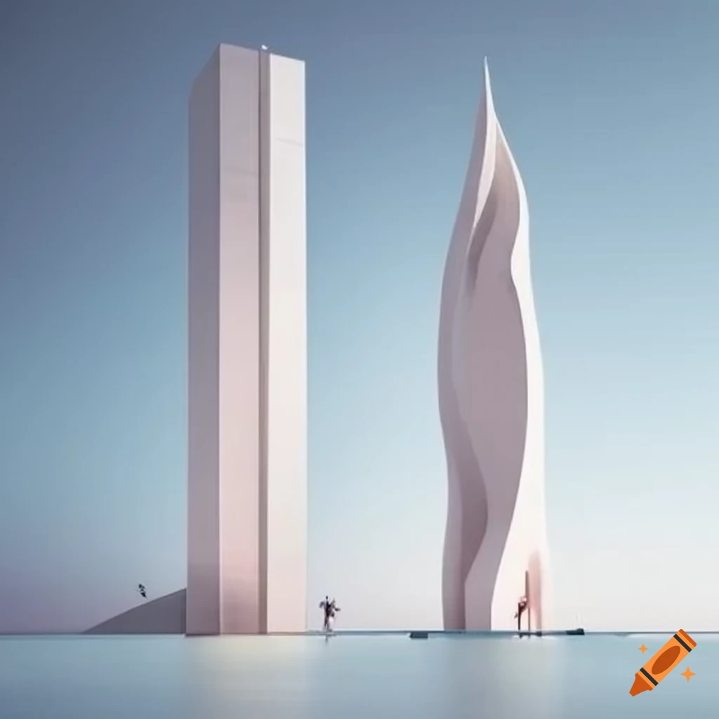 Minimalist architectural structure on Craiyon