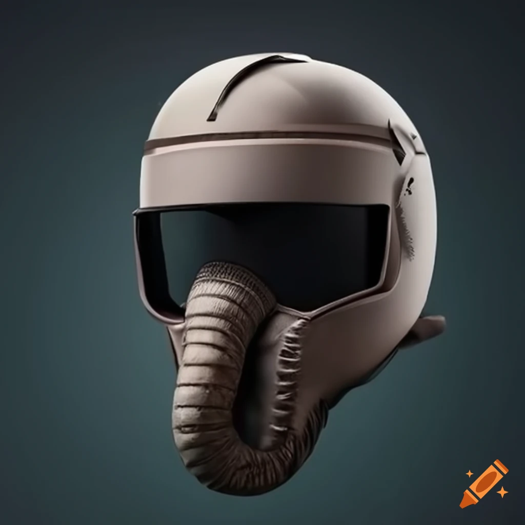 Elephant-inspired helmet design on Craiyon