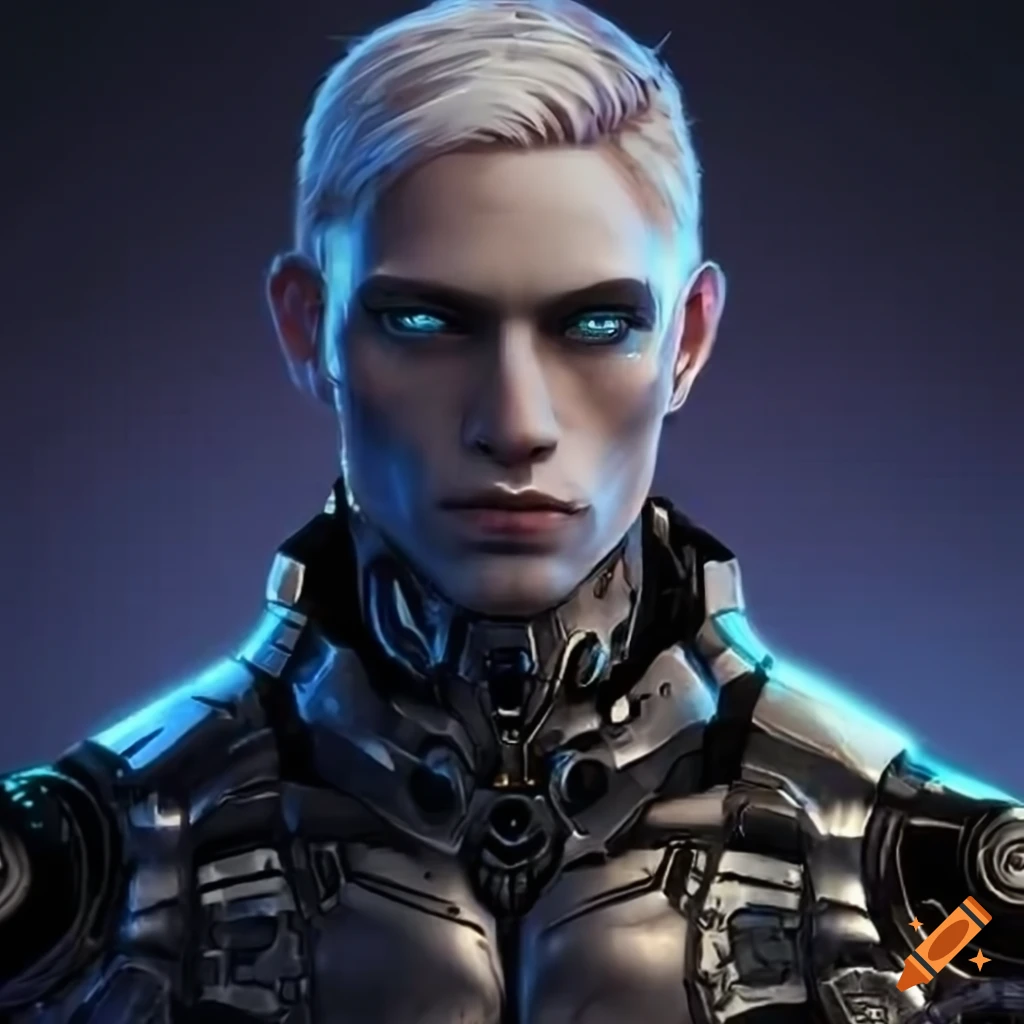 Justin trudeau depicted as a cyborg on Craiyon