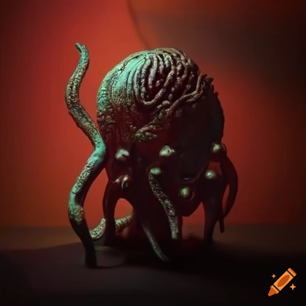 Colorful house with lovecraftian toy amalgamation