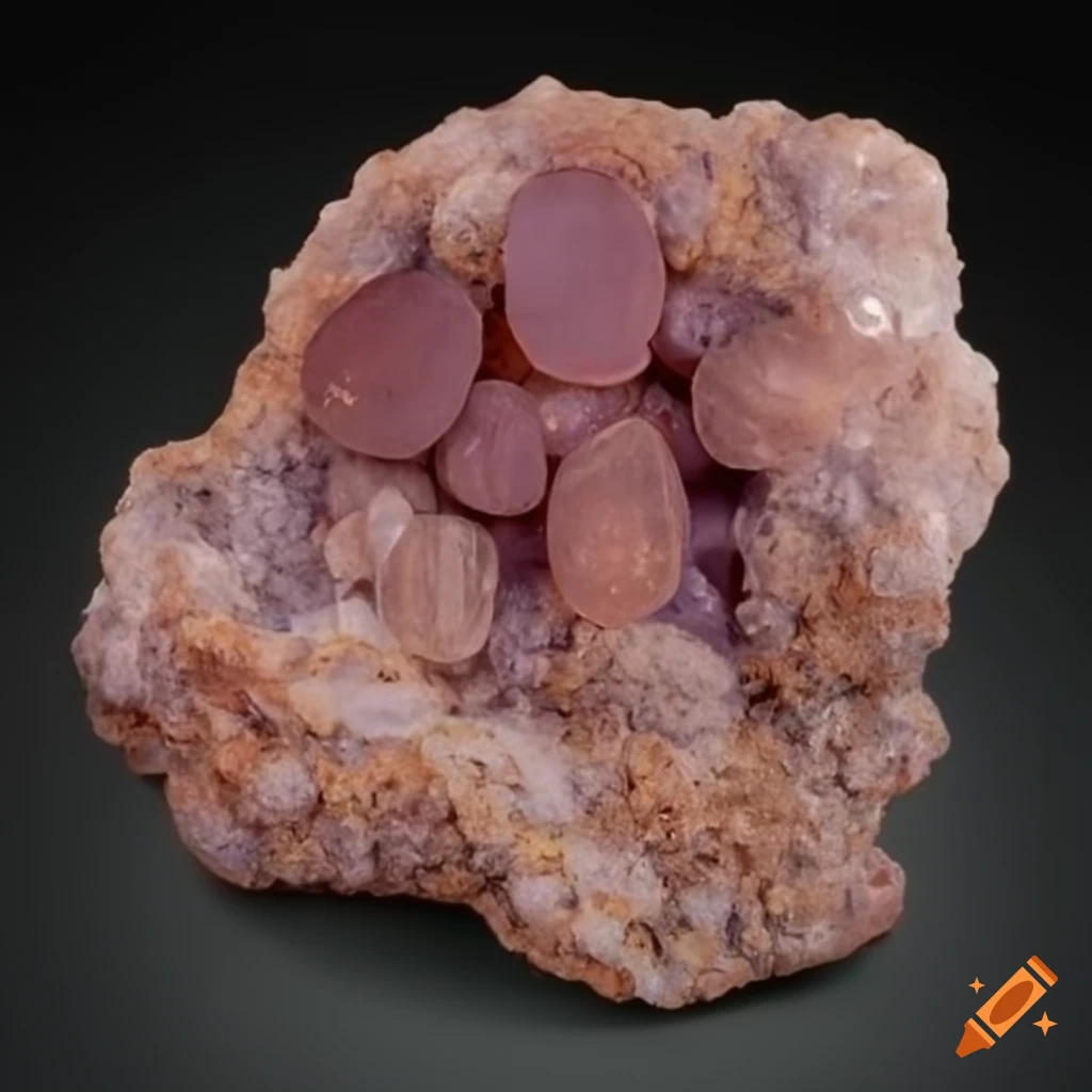 Bauxite ore with realistic textures on a white background on Craiyon