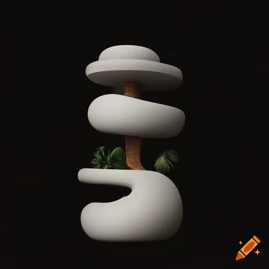 Norwegian minimalism tropical zen garden tower