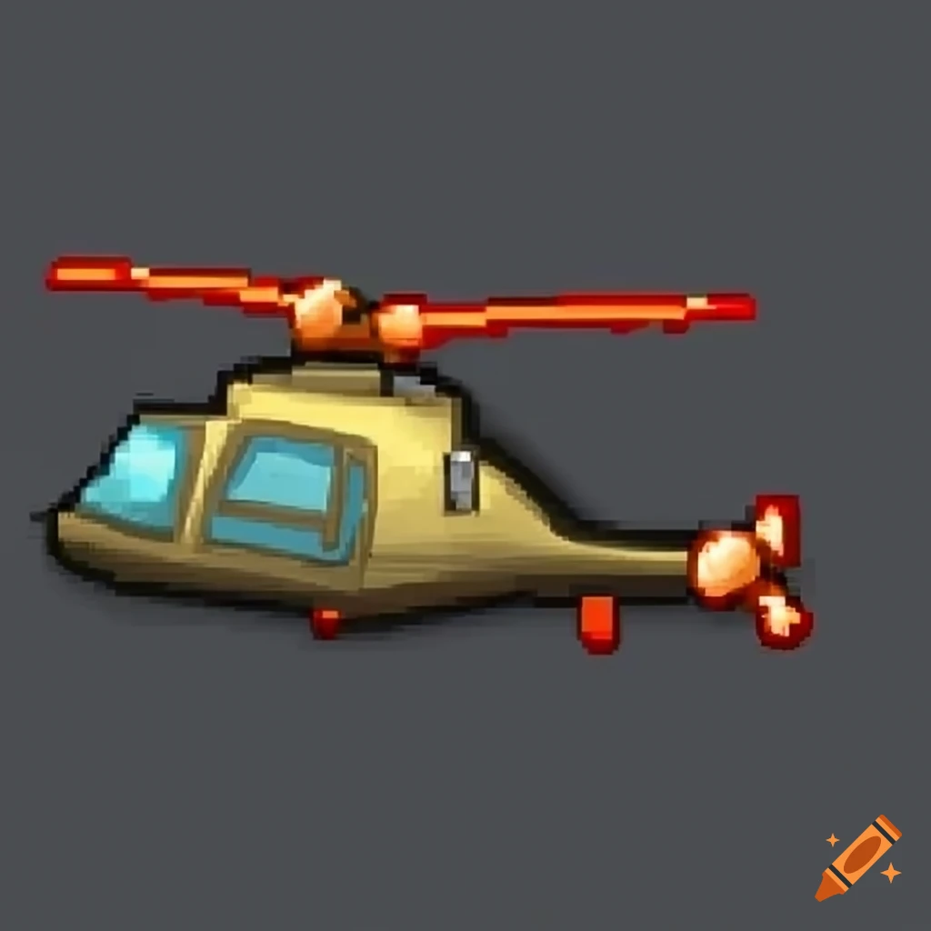 2d game character of a helicopter