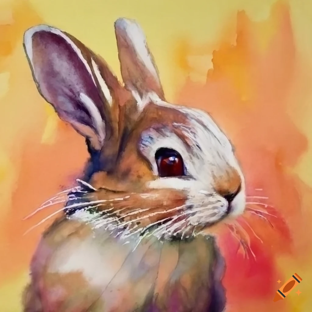 Paintings of rabbits on Craiyon