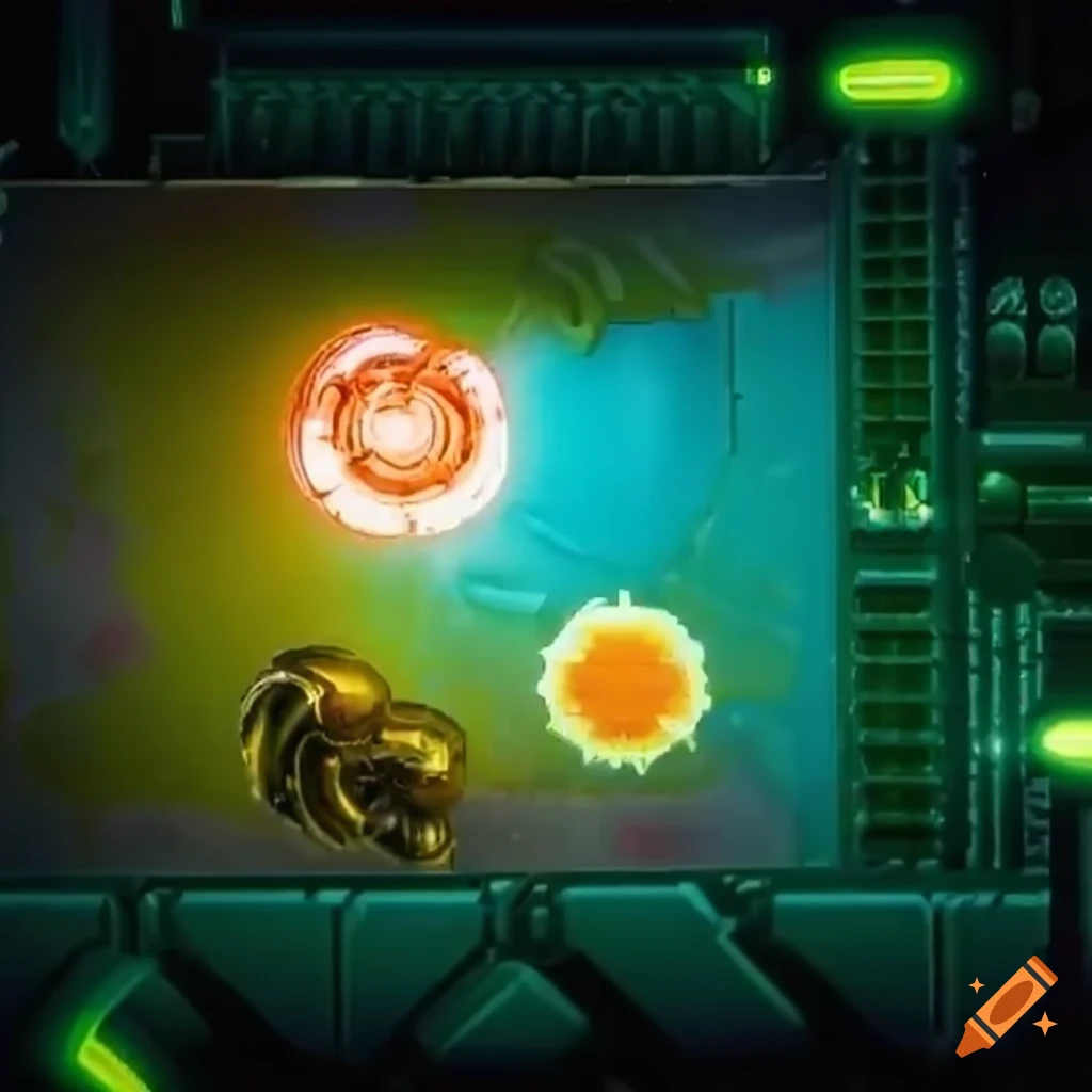 Melting bubble tiles in a 2d platform game on Craiyon