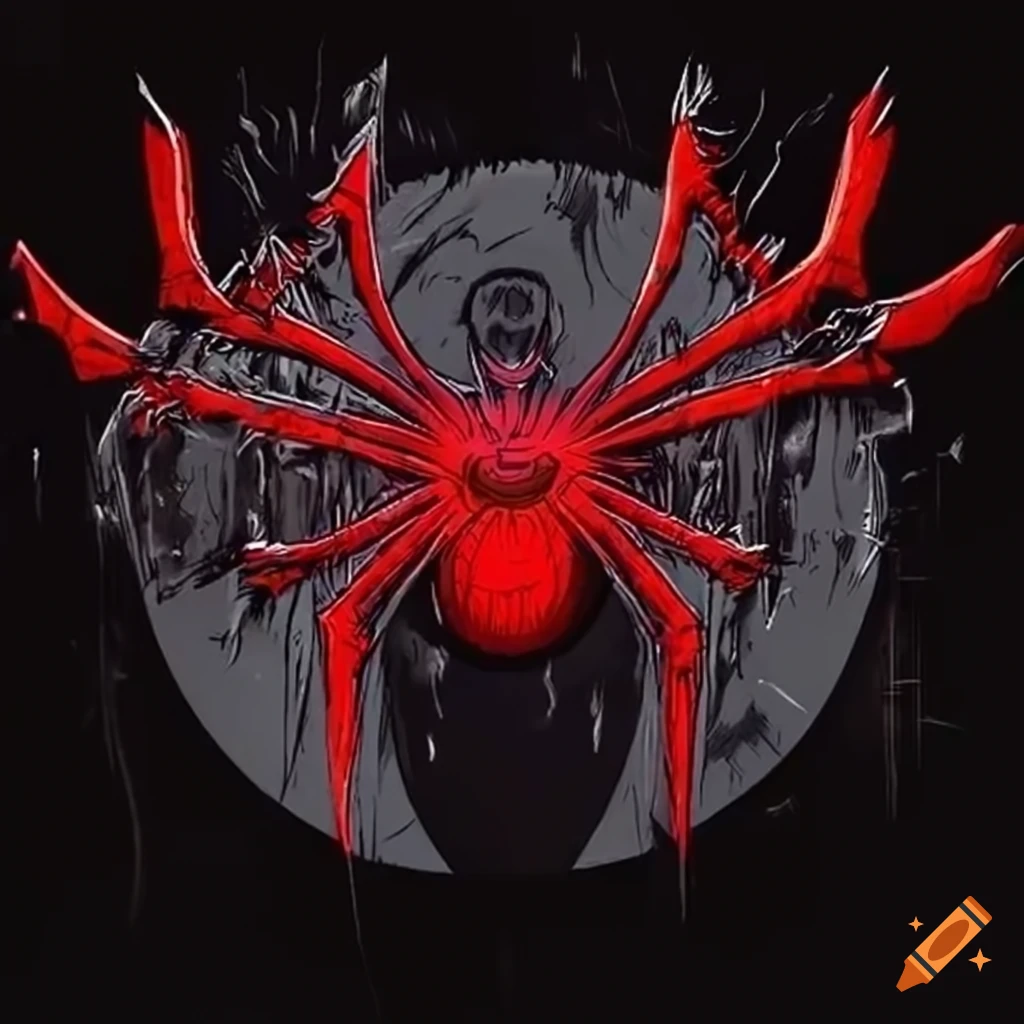 Mashup of spider-man and berserk symbols