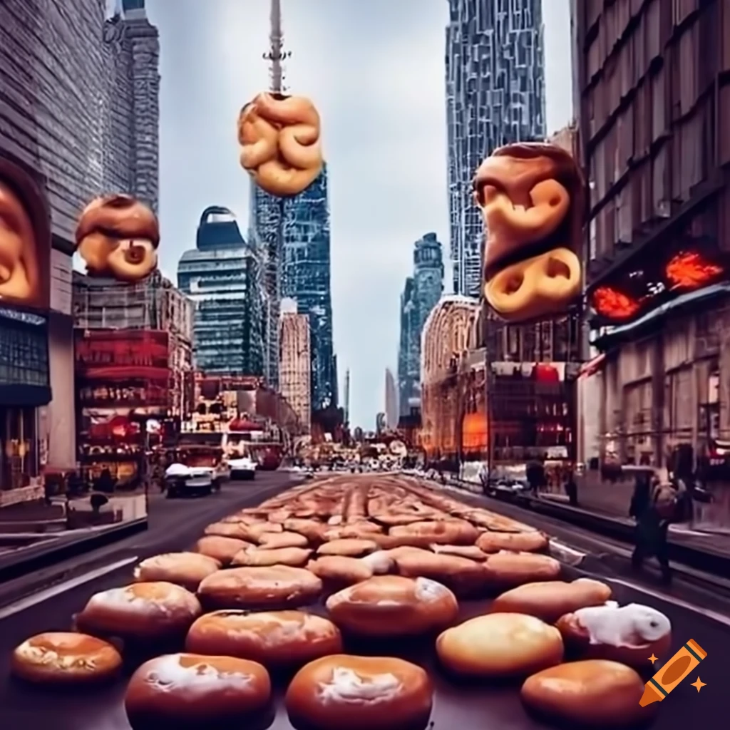 Giant annoying orange at times square on Craiyon
