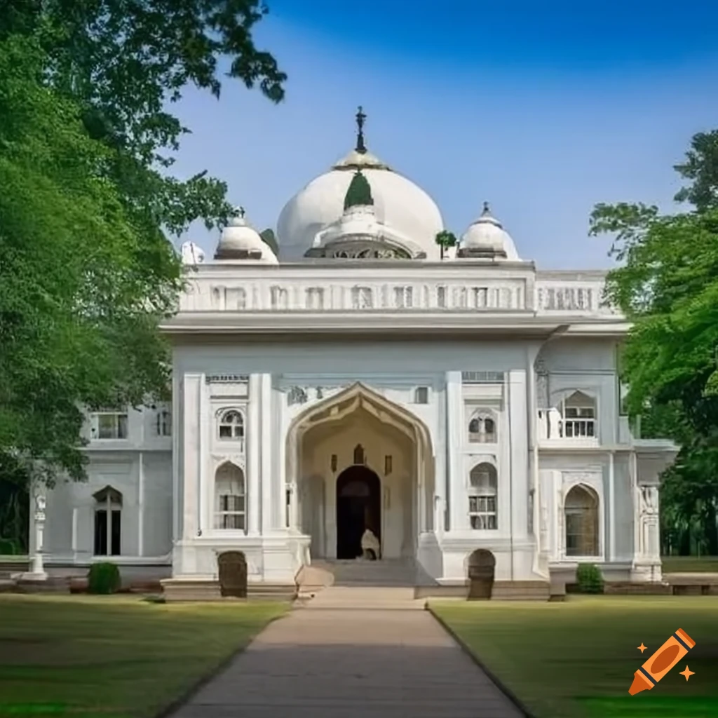 Frontal view of Mughal Mahal White House on Craiyon
