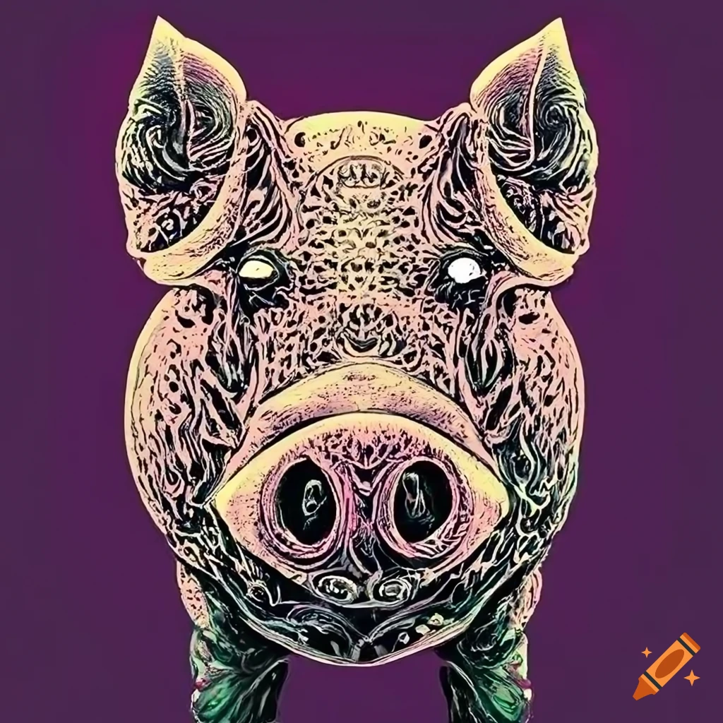 Pig dressed in napoleon suit on Craiyon