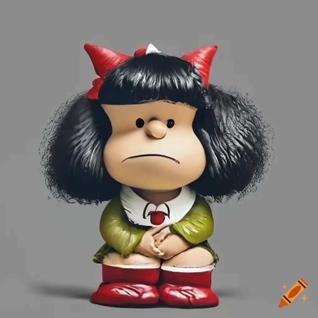Illustration of mafalda character on Craiyon
