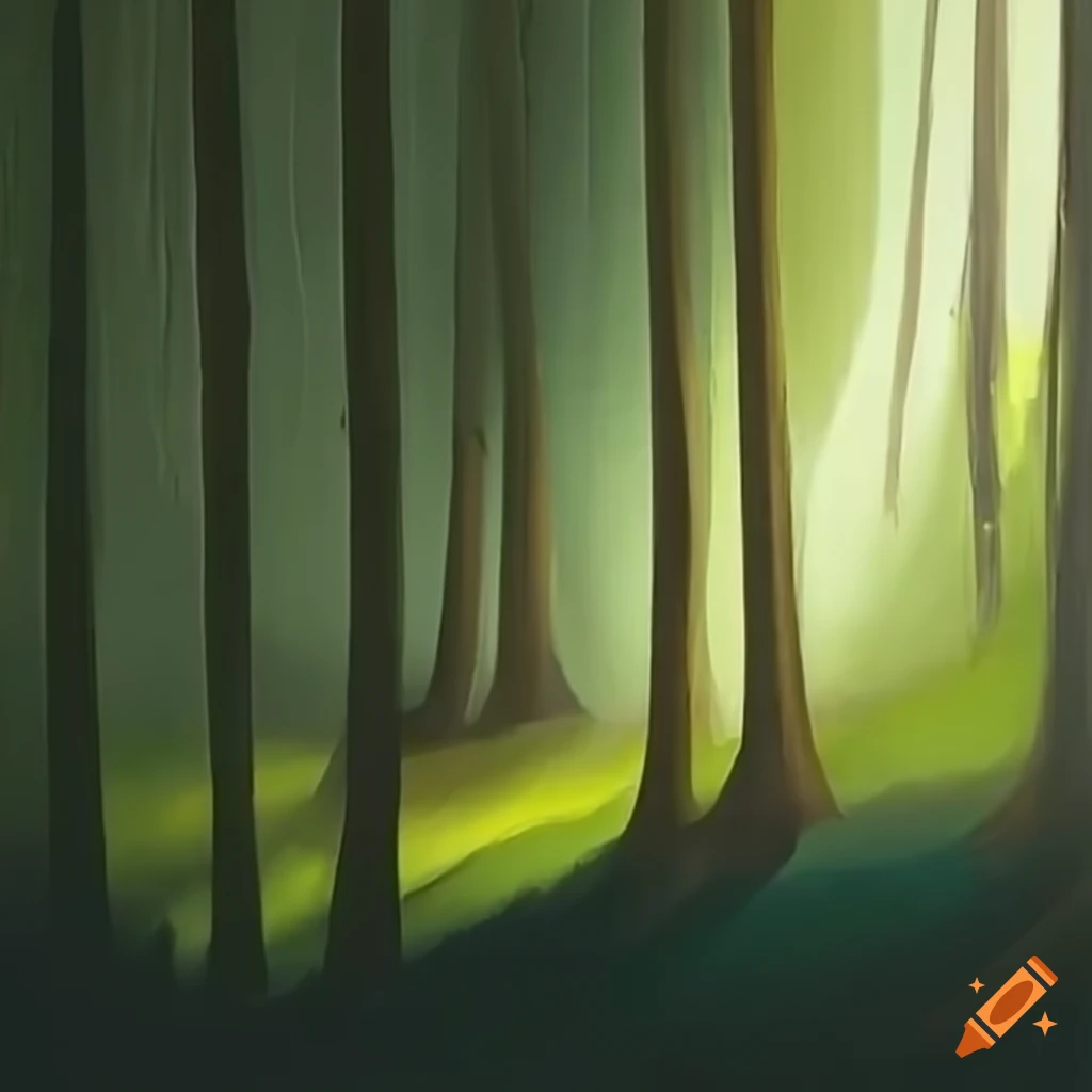 Nature landscape with trees in a forest