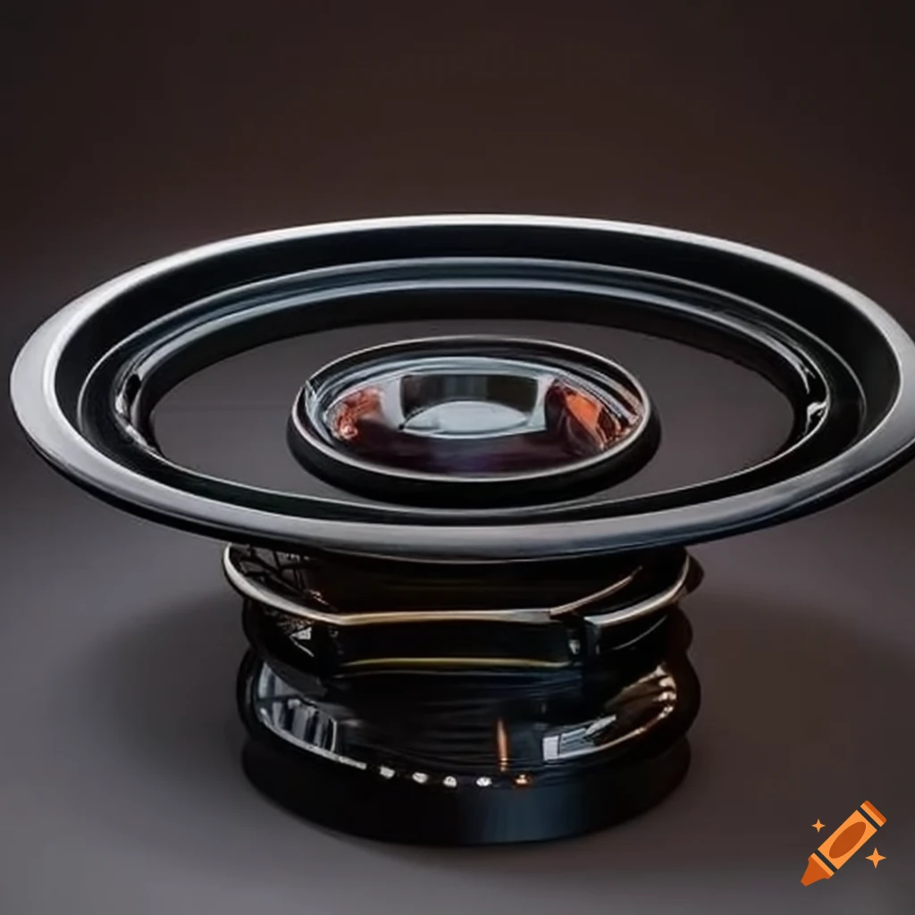 Coffee table made from a car rim