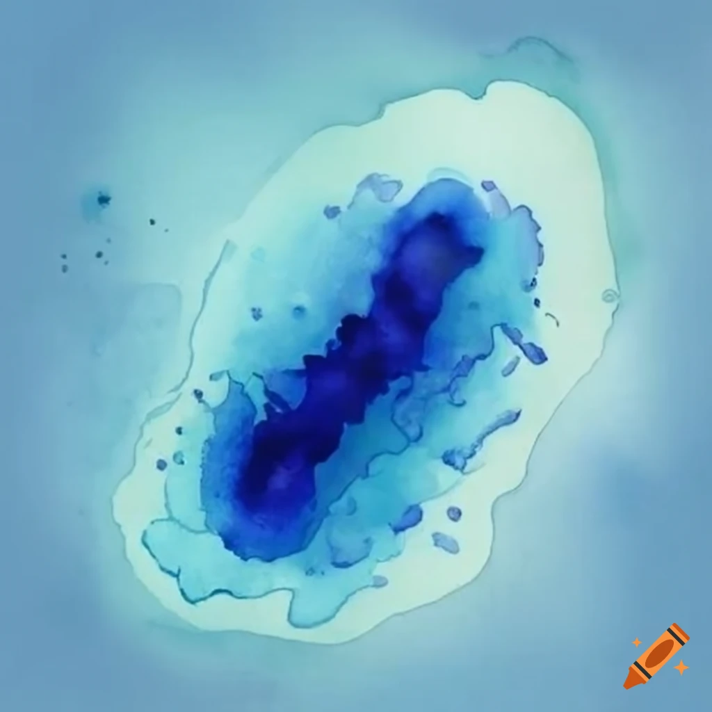 Abstract art of blue flowing liquid