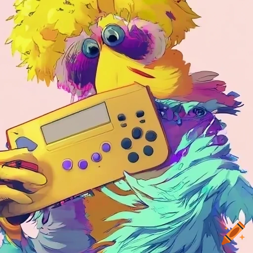 Gameboy color game screenshot with a big bird