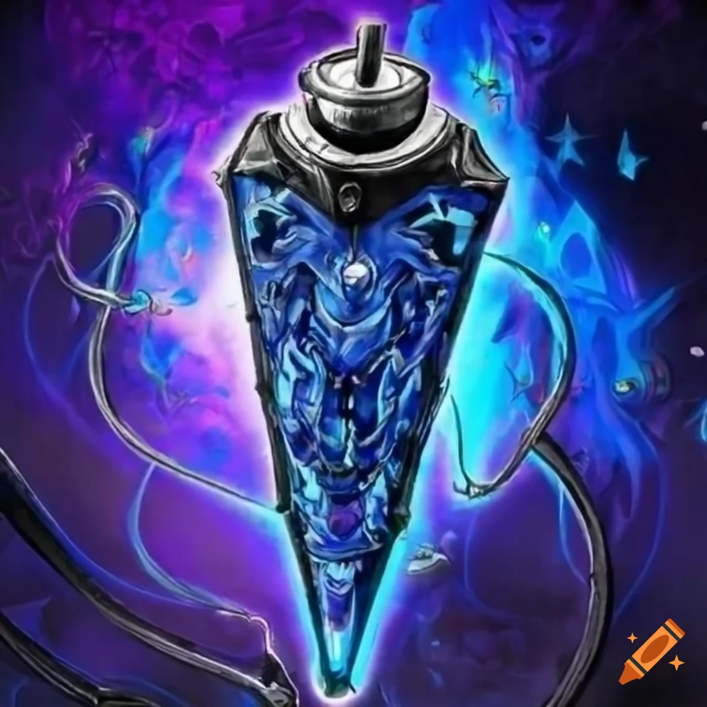 Blue spellcaster pendulum monster in yugioh style on Craiyon