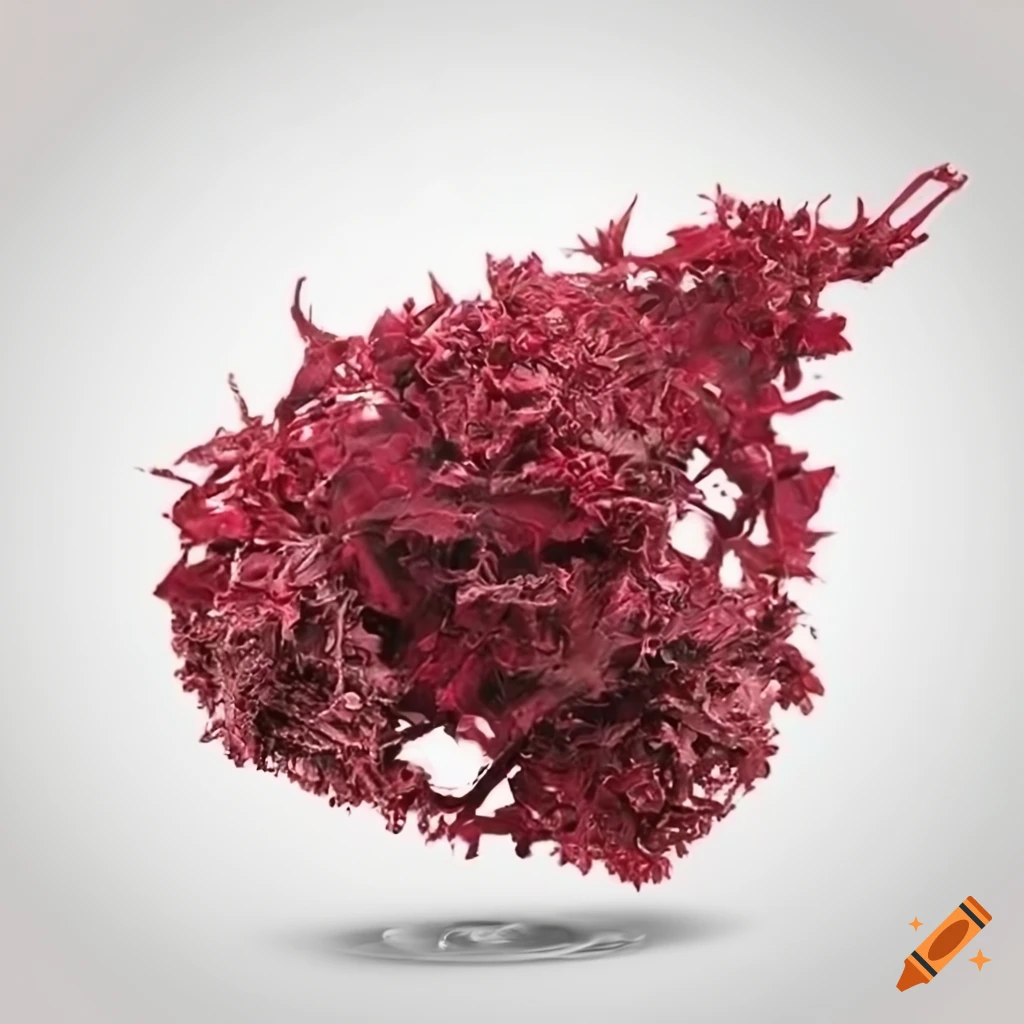 Transparent red herb