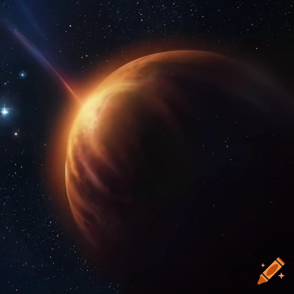 Scroll floating in space surrounded by planets and stars