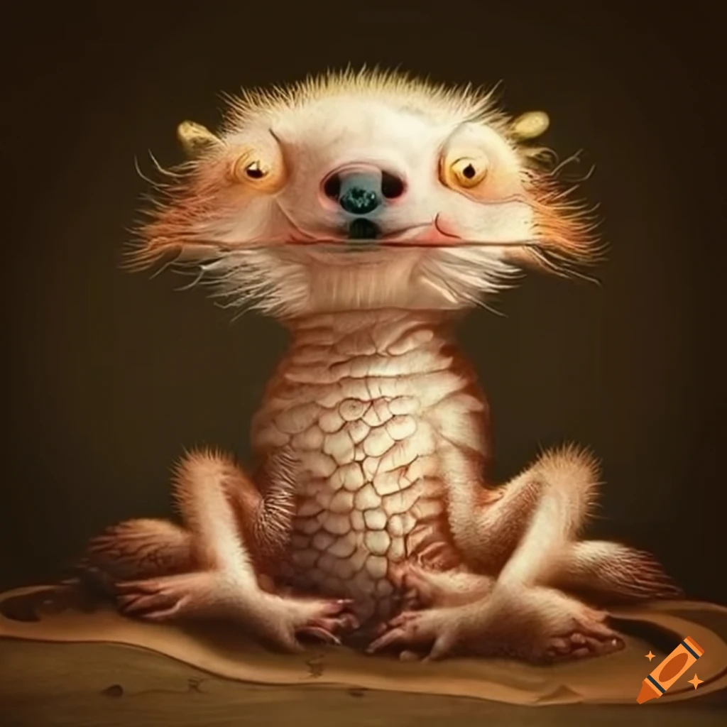 Cute animals in a collaborative artwork