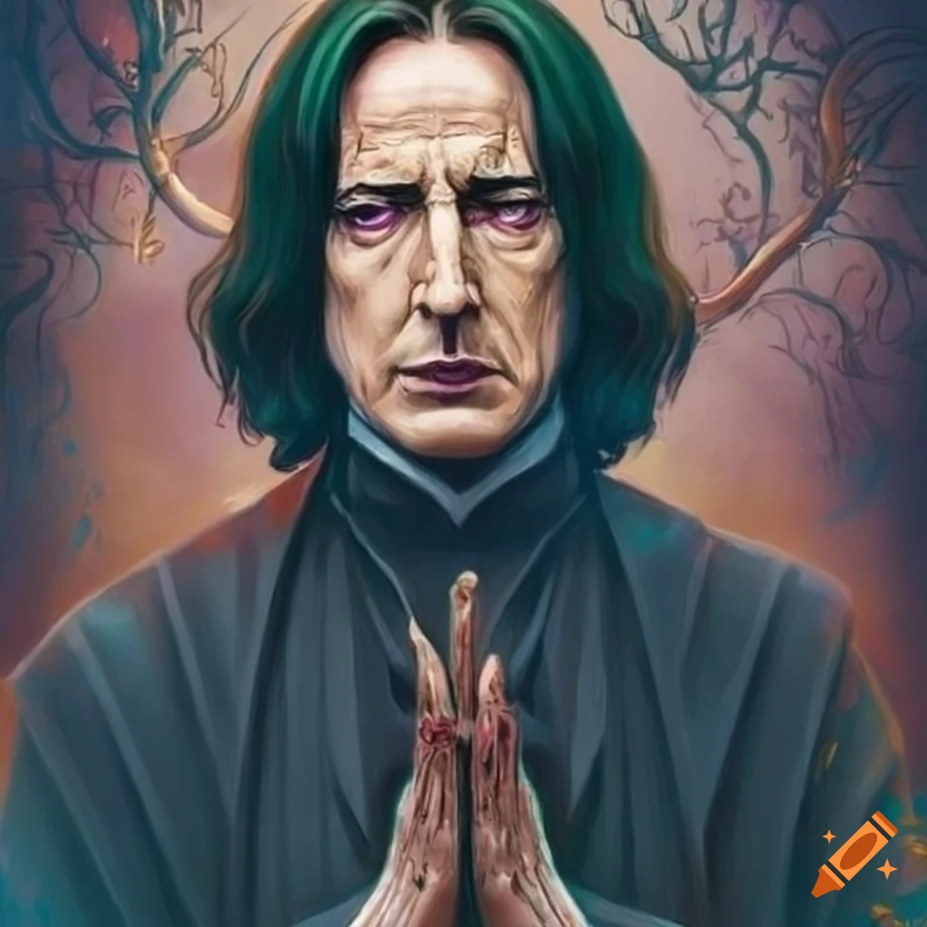Unique artwork of severus snape as baphomet