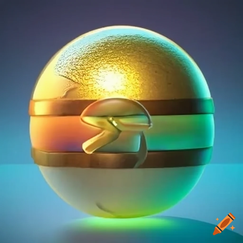 Golden Pok mon Ball With The Number 207
