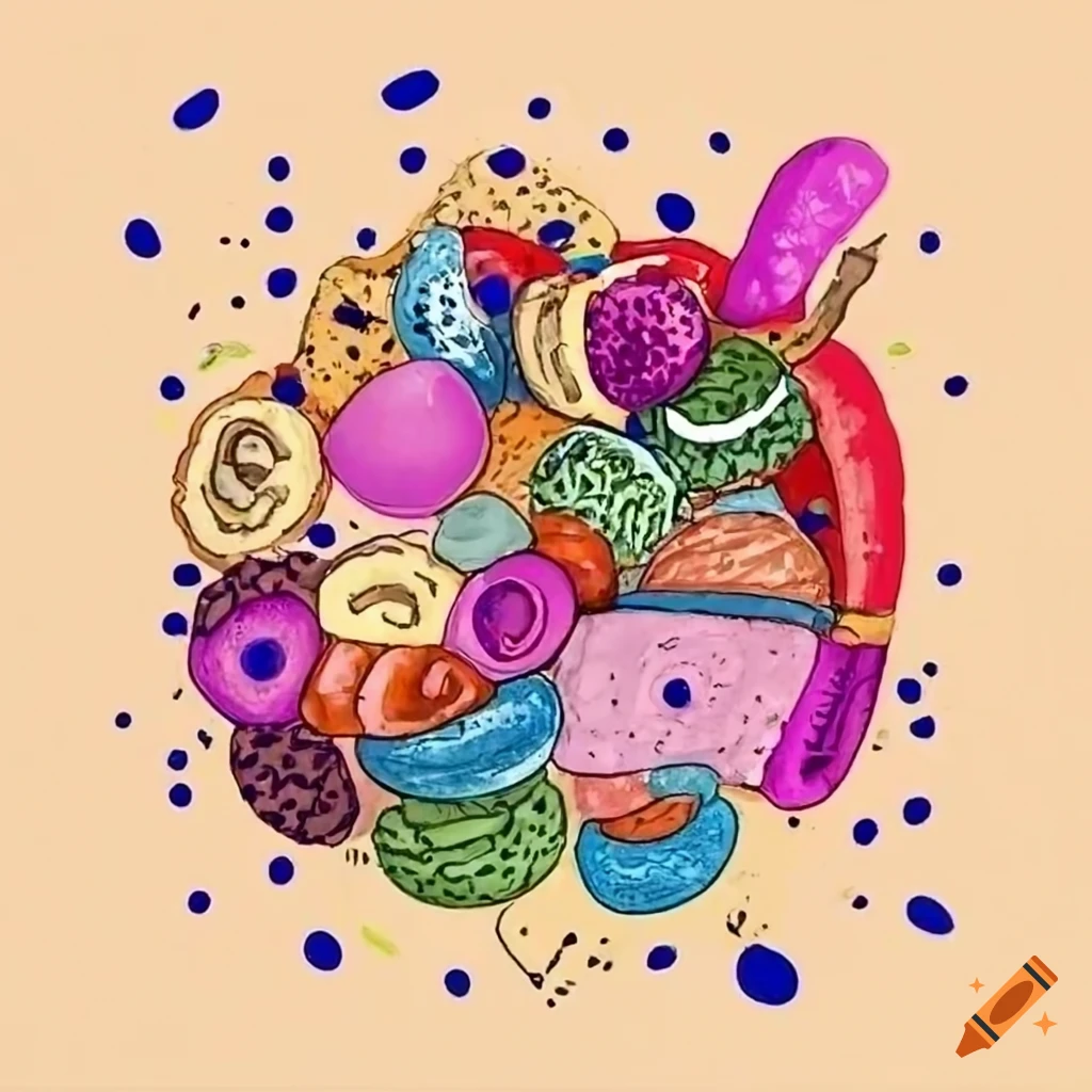 Hand drawn abstract representation of favorite food on Craiyon