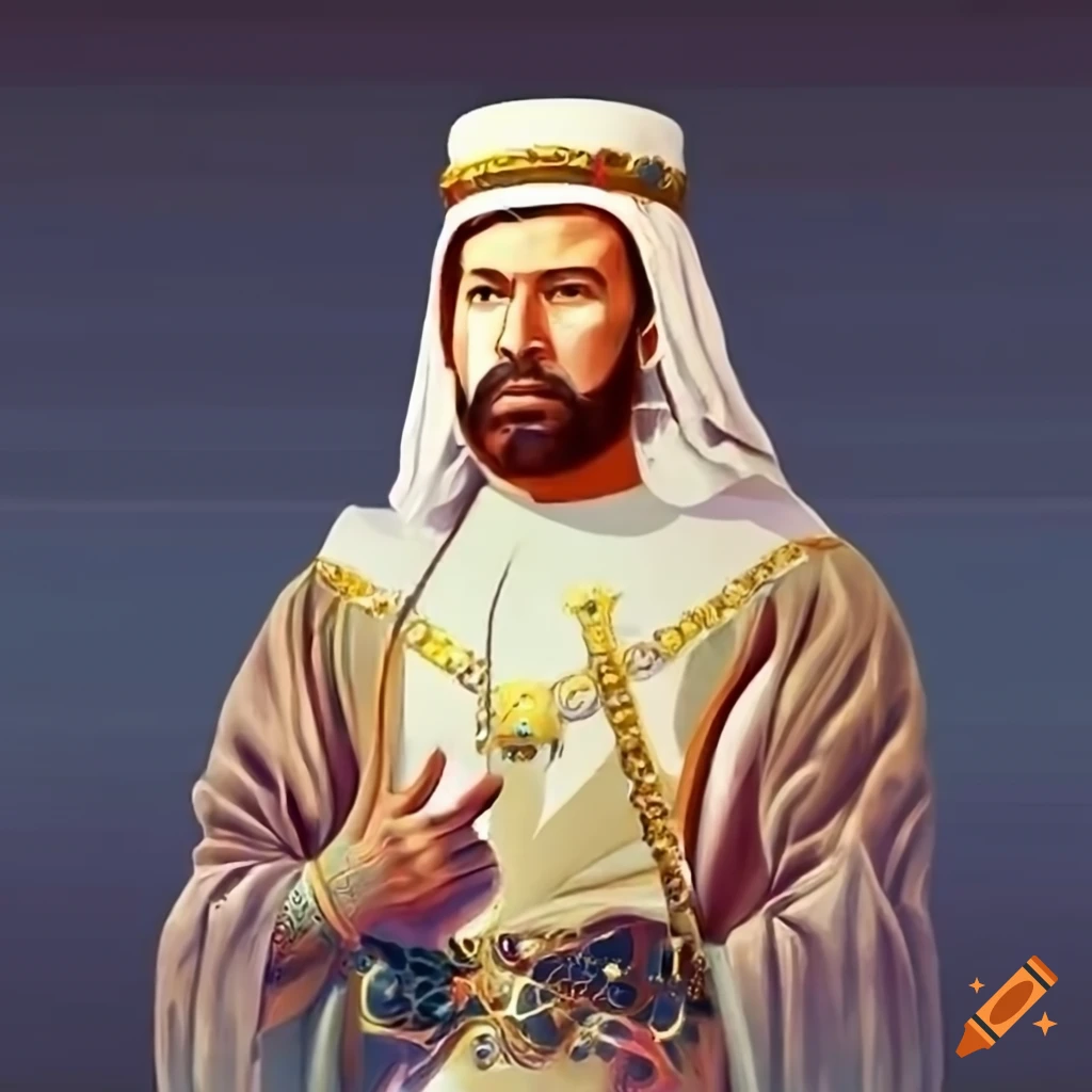 Portrait of the King of Arabia in 1000 CE on Craiyon