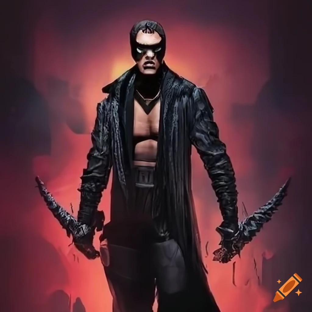 Image of billy, a demon hunter in black costume